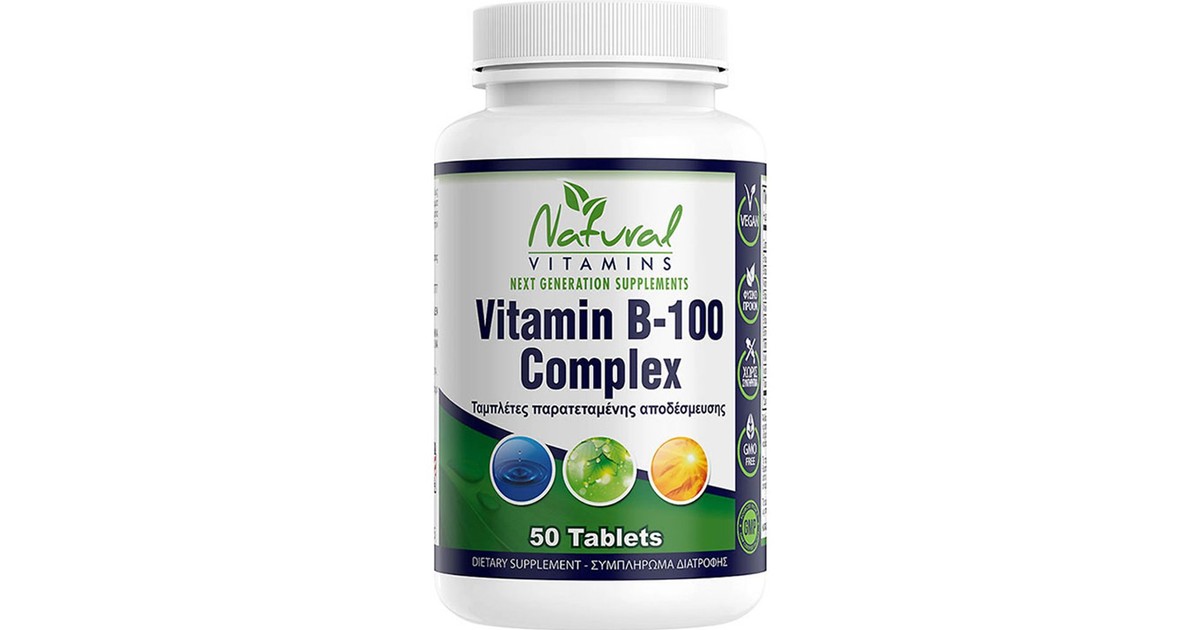 Natural Vitamins Vitamin B-100 Complex 50tabs | Pharm24.gr