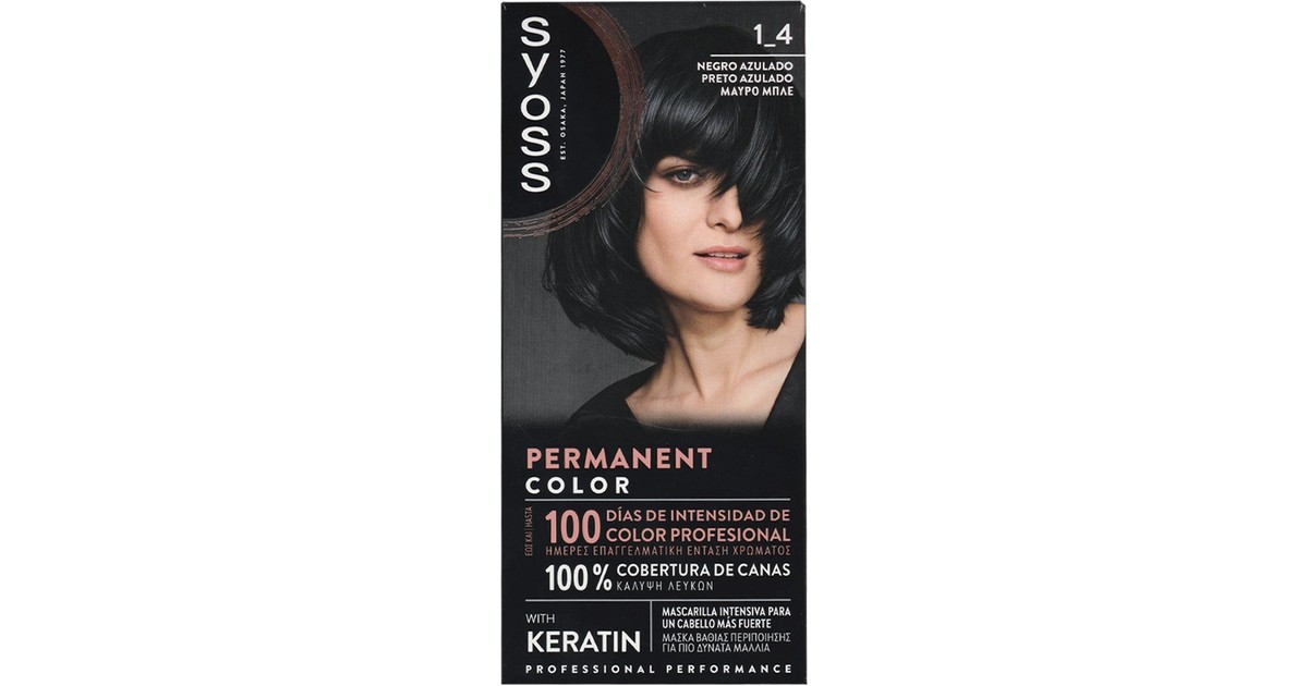 Syoss Permanent Hair Color Kit 1 Τεμάχιο - 1-4 Μαύρο Μπλε | Pharm24.gr