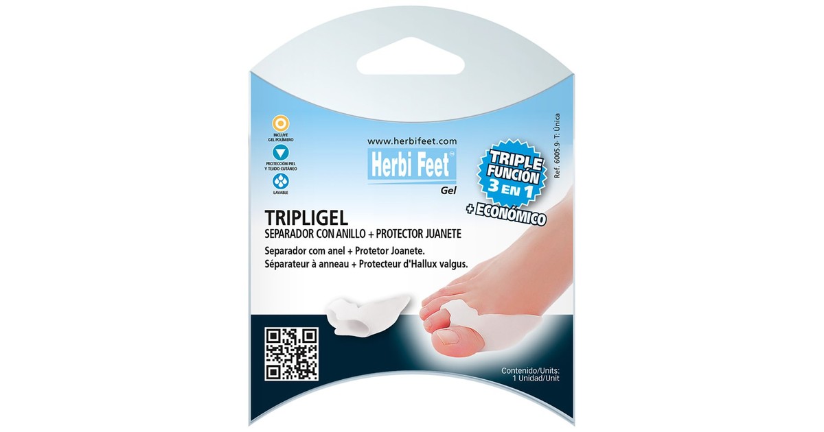 Herbi Feet Triplegel Ring & Toe Seperator + Bunion Protectror One Size ...