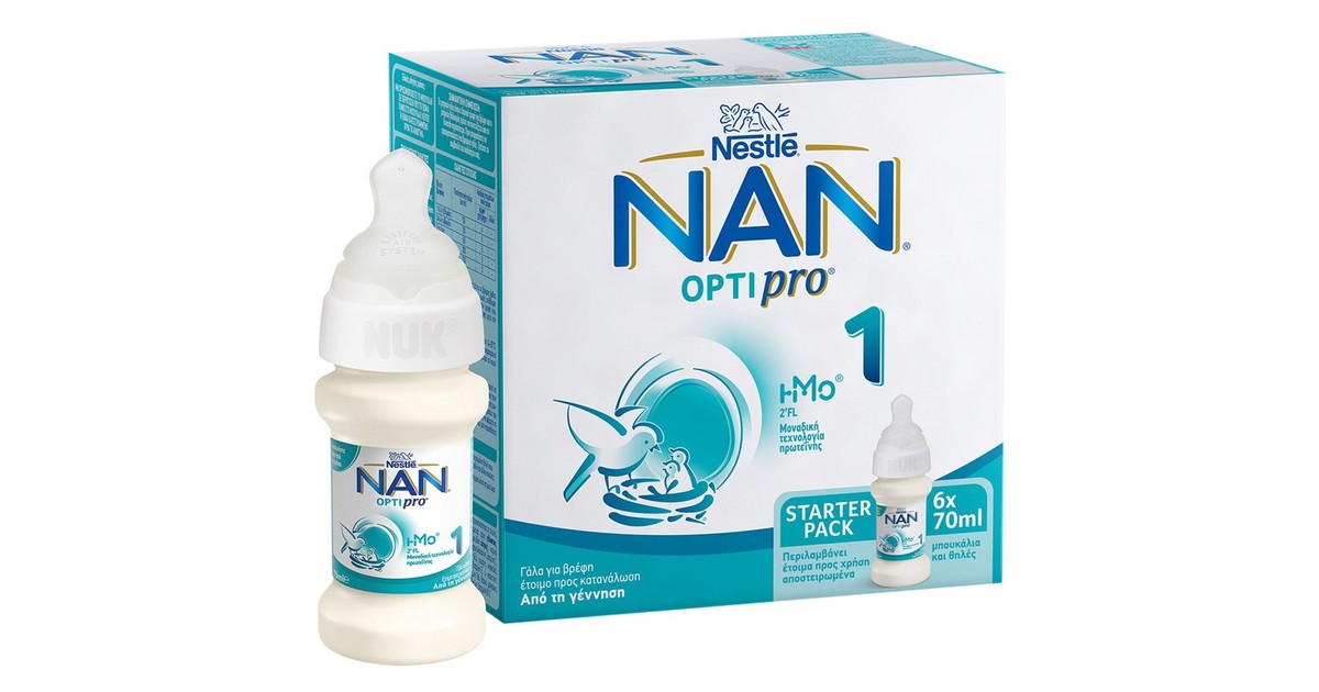 Nestle NAN Opti Pro 1, 420ml (6bottlesx70ml) | Pharm24.gr