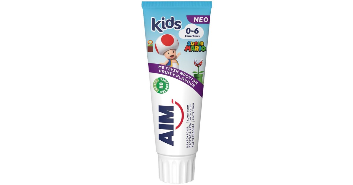 Aim Kids 0-6 Years Super Mario Toothpaste 75ml | Pharm24.gr