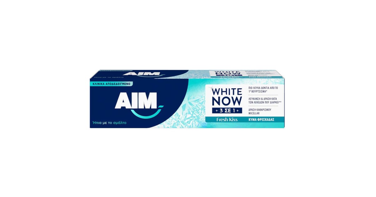 Aim White Now 3in1 Fress Kiss Toothpaste 75ml | Pharm24.gr