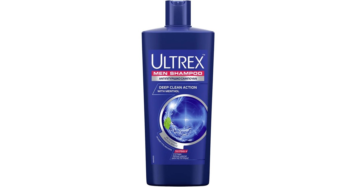 Ultrex Men Shampoo Anti Dandruff Deep Clean 610ml | Pharm24.gr