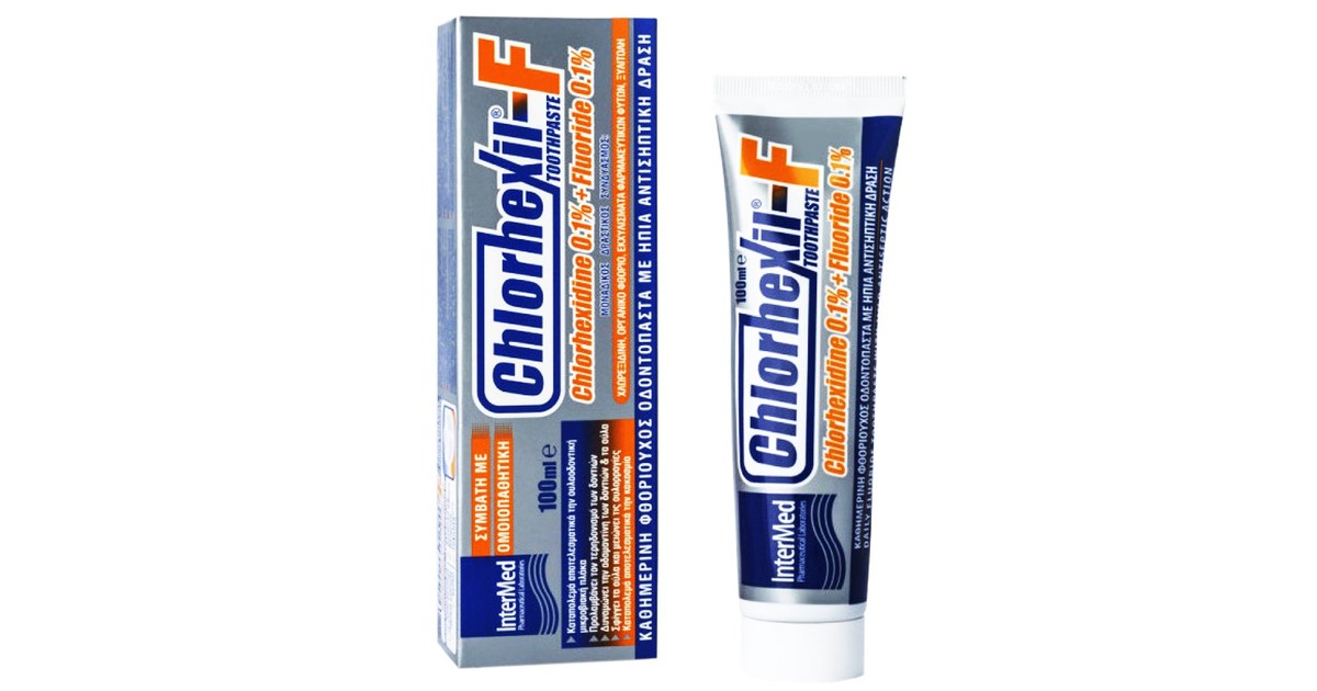 Chlorhexil-F Toothpaste Αντιβακτηριδιακή Φθοριούχος Οδοντόκρεμα για την ...