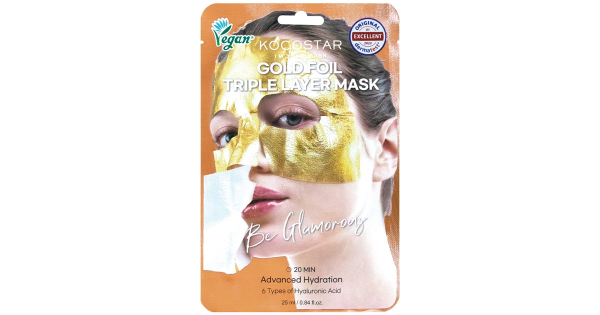 Kocostar Gold Foil Triple Layer Mask Κωδ 5606, 1 Τεμάχιο | Pharm24.gr