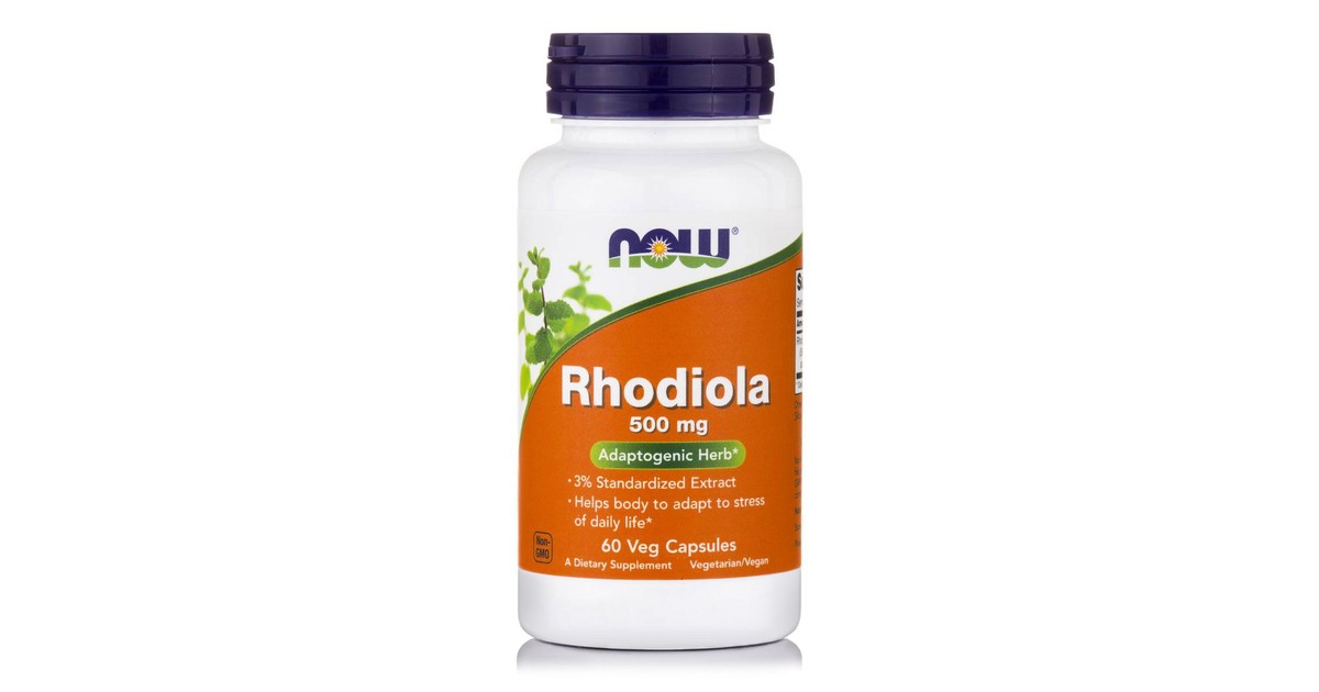 Now Foods Rhodiola 500mg Συμπλήρωμα Διατροφής για Τόνωση του Οργανισμού ...