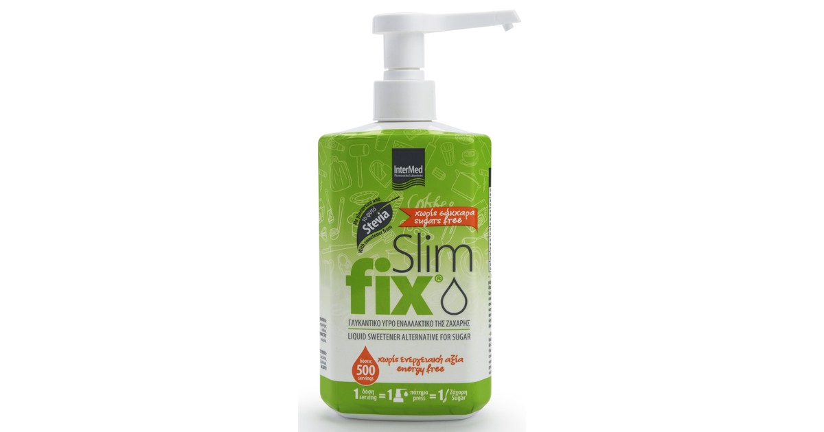 Intermed Slim Fix Stevia Liquid Sweetener Alternative for Sugar 500ml ...
