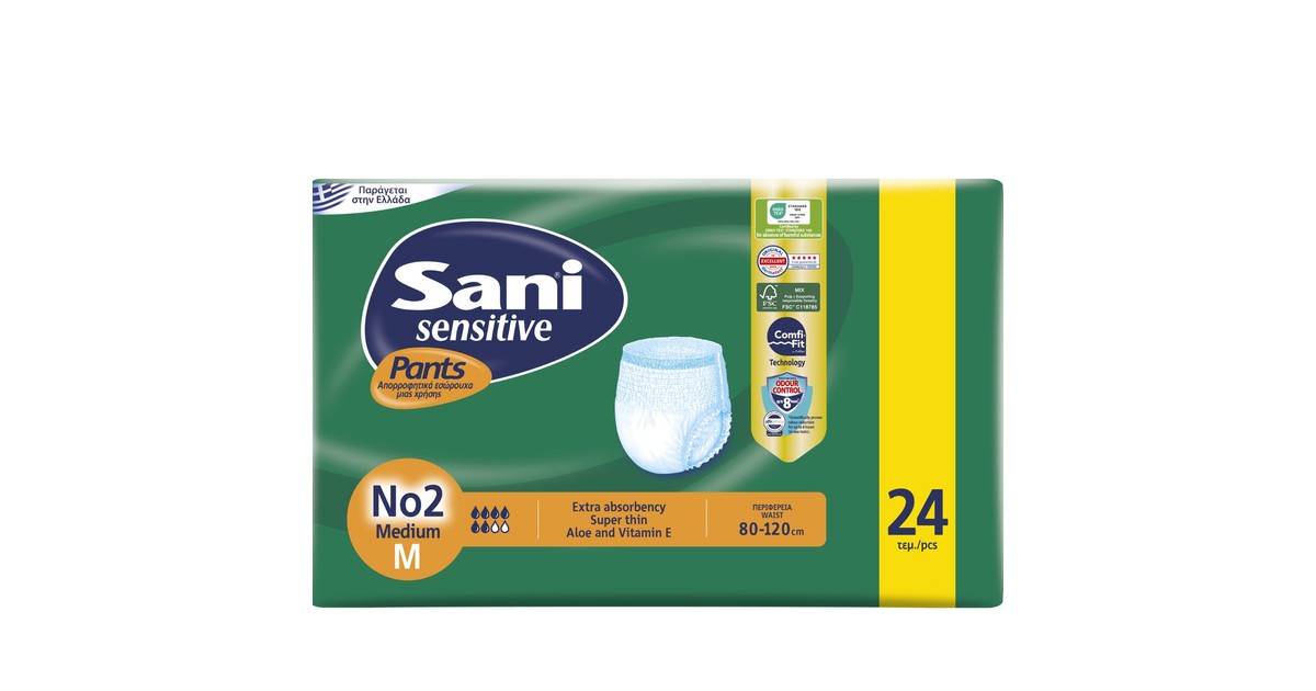 Sani Sensitive Pants No2 Medium 24 Τεμάχια | Pharm24.gr