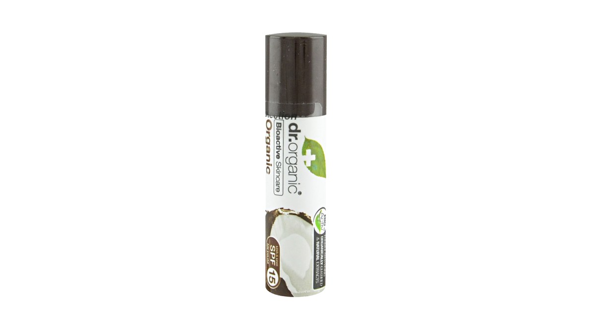 Dr Organic Lip Balm Χειλιών Spf15 με Βιολογικό Έλαιο Καρύδας 10ml ...