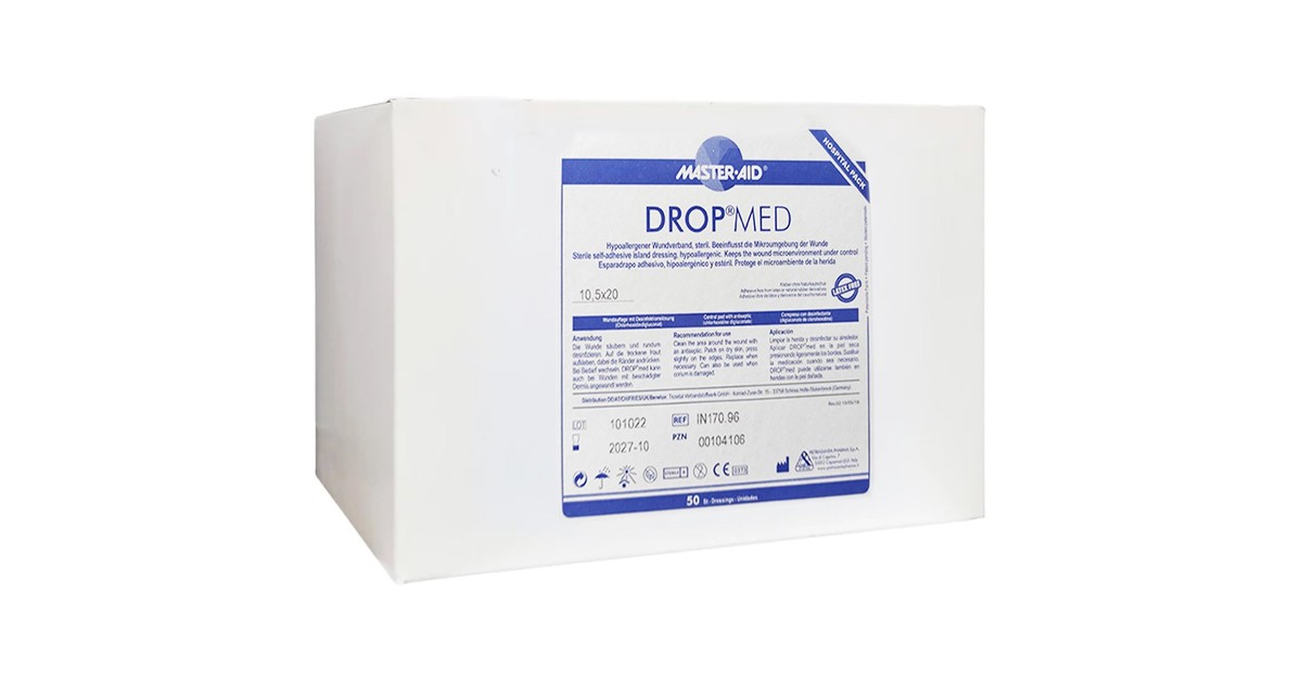 Master Aid Drop Med 10.5cm x 20cm 50 Τεμάχια | Pharm24.gr