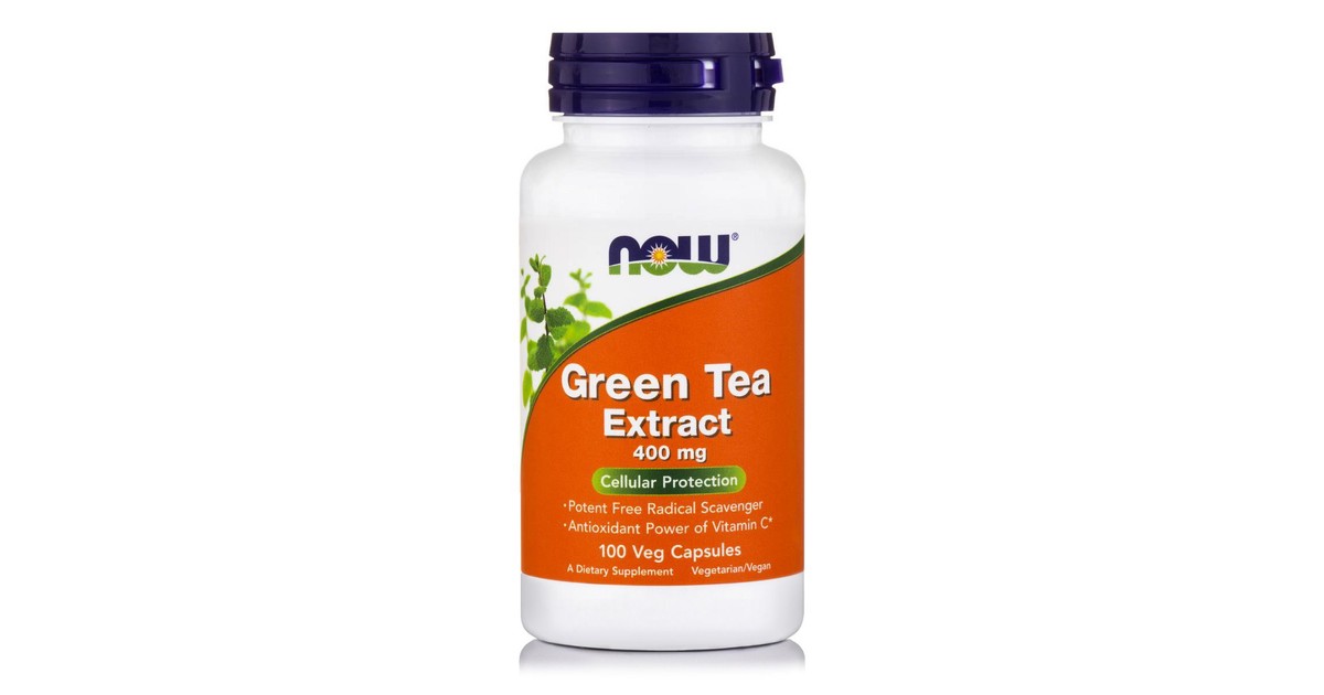 Now Foods Green Tea Extract 400mg Αντιοξειδωτικό Συμπλήρωμα Διατροφής ...