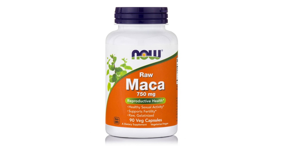 Now Foods Maca 750mg Raw Συμπλήρωμα Διατροφής, Βιολογική Maca για Ορμονική Ισορροπία, Αύξηση ...