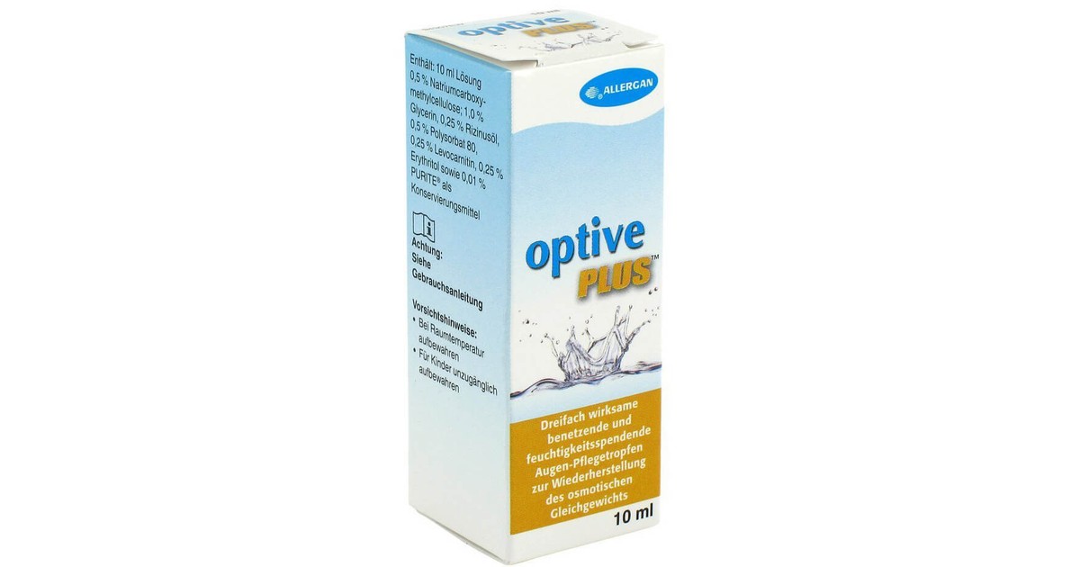 Optive Plus Eye Drops 10ml | Pharm24.gr