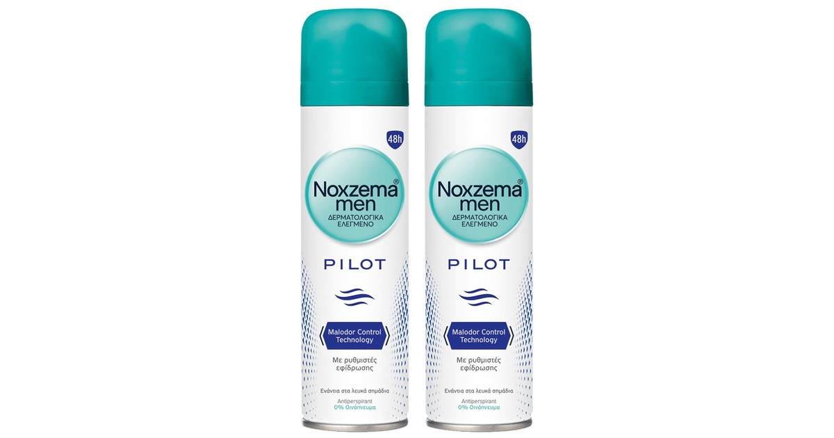 Noxzema Πακέτο Προσφοράς Men Pilot Malodor Control Technology Spray ...